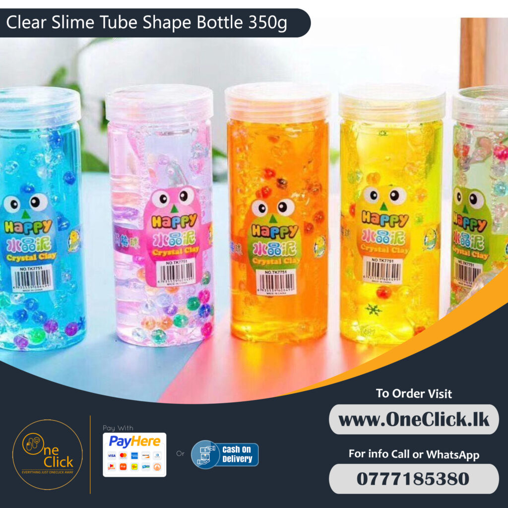 Clear Slime Tube Shape Bottle 350g OneClick