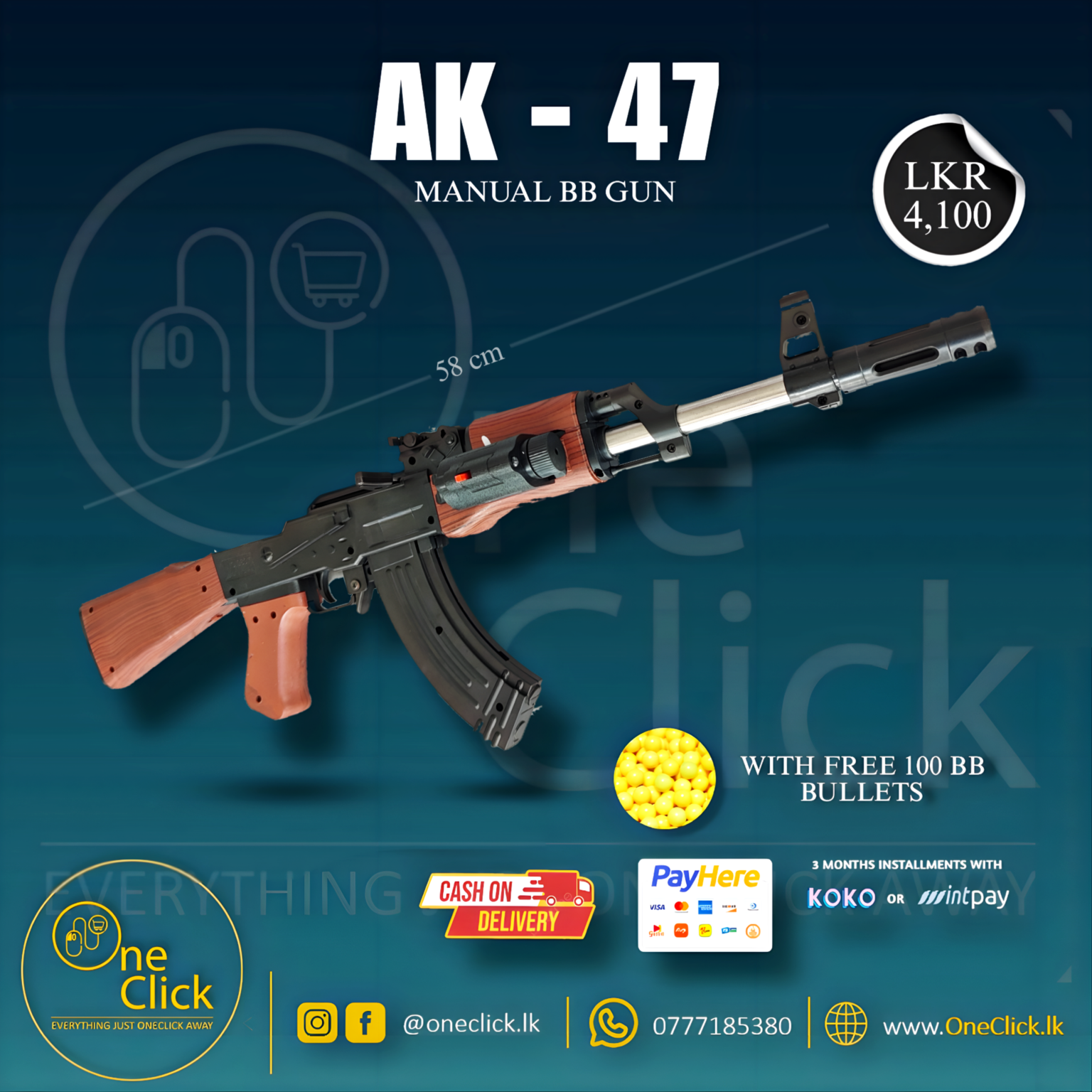 Toy Gun - AK 47 BB Toy Gun Toy Gun - AK 47 BB Toy Gun - OneClick