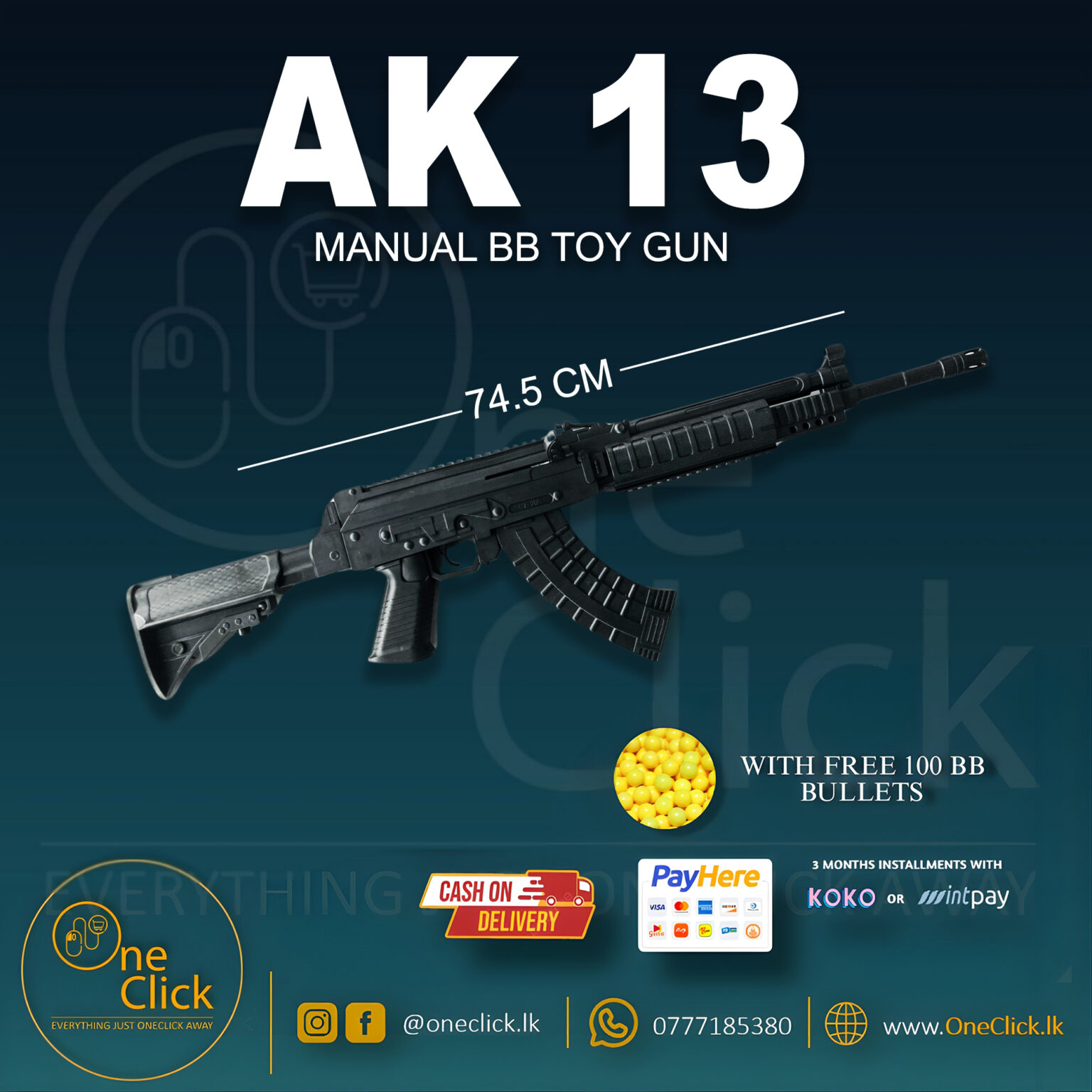 Toy Gun - AK 13 BB Gun - OneClick