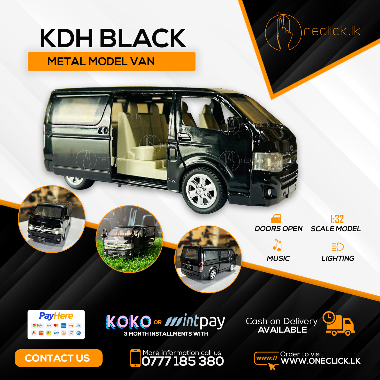 Toyota KDH Van Model (Black)