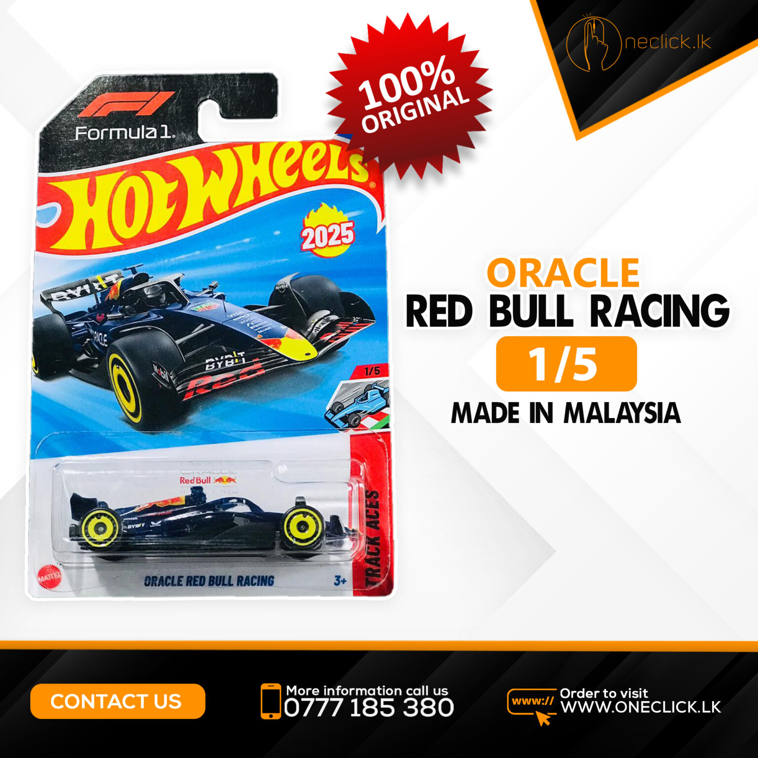 Hot Wheels 1.64 – Car – Track Aces (Formula1) – Oracle Red Bull Racing